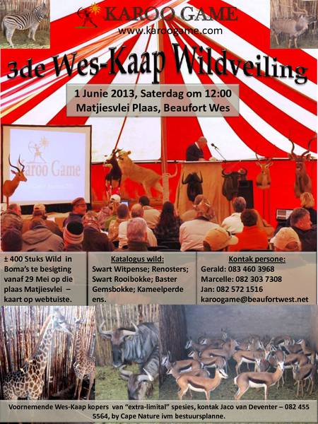 Karoo Game: Game Auctions